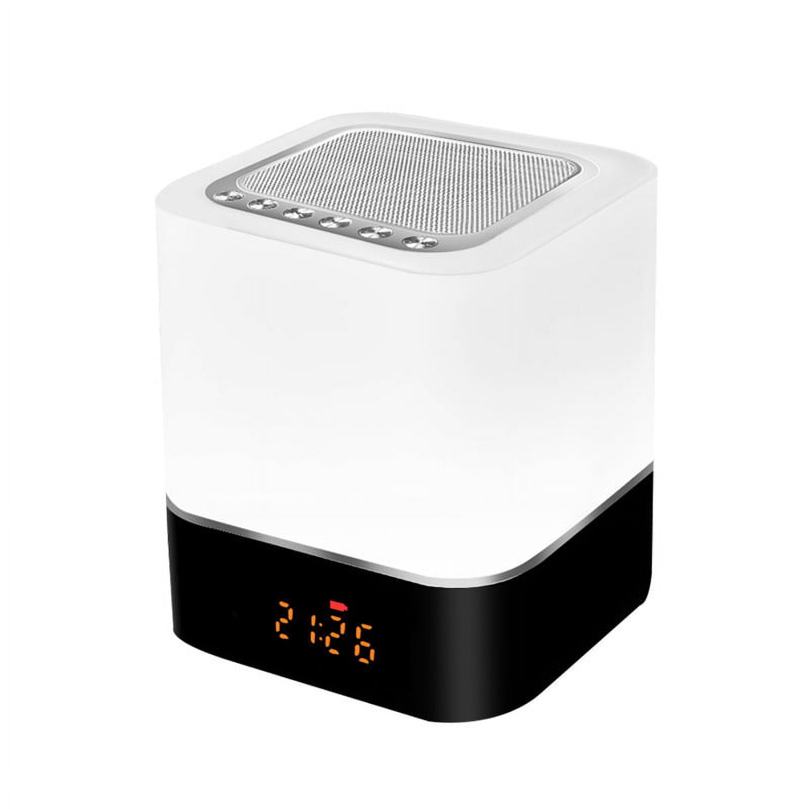 Alarm Clock Portable Bluetooth Speaker Player Touch Pat Light Colorful ... Alarm Clock Portable Bluetooth Speaker Player Touch Pat Light Colorful ...