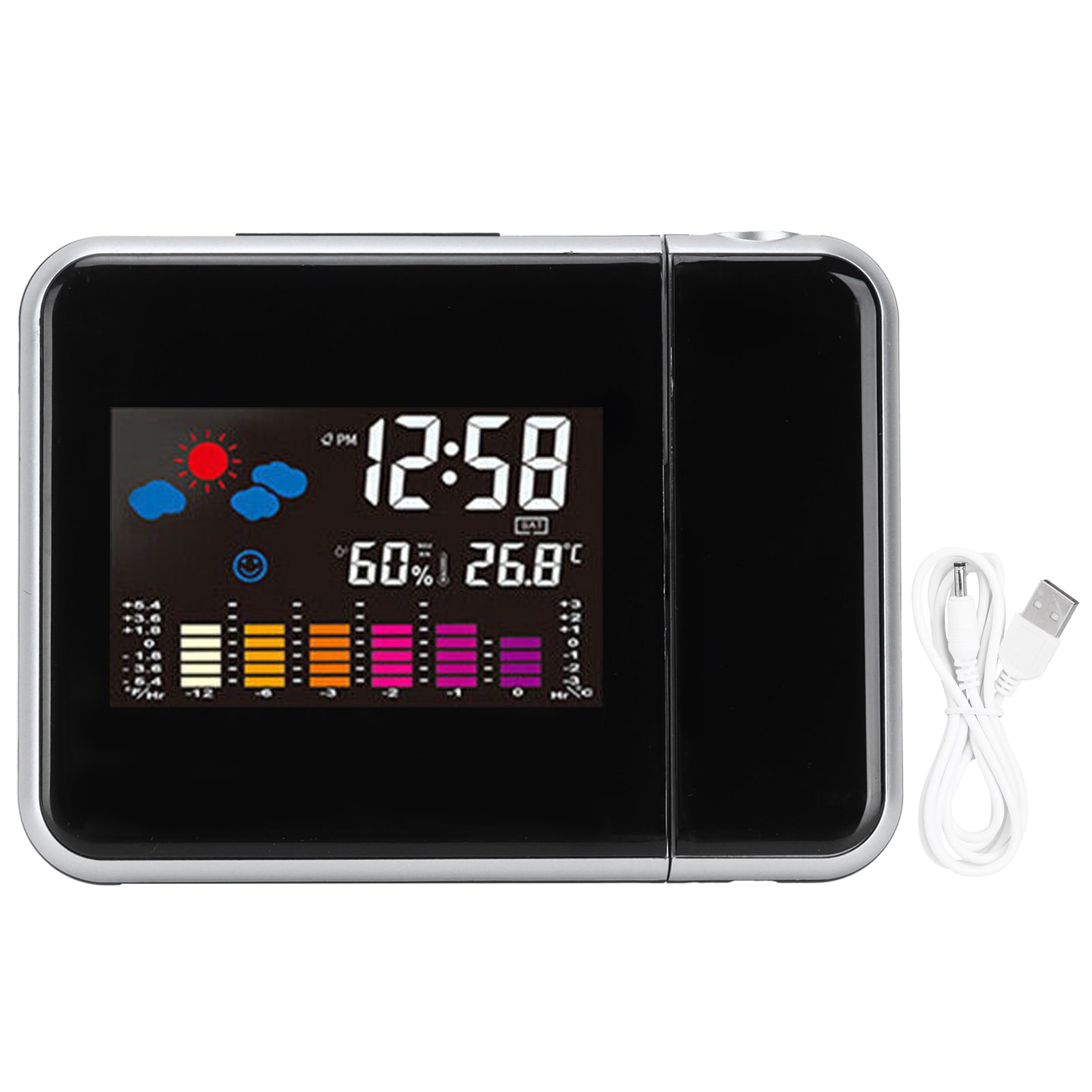 Alarm Clock Projection Weather Forecast Temperature and Humidity ...