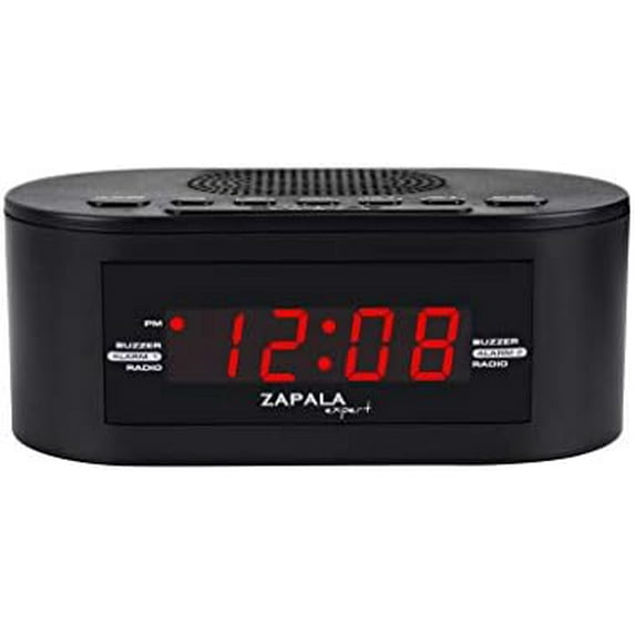 Alarm Clock Radio for Bedroom - 2 Alarms, Clear LED Display, Plug-in FM ...
