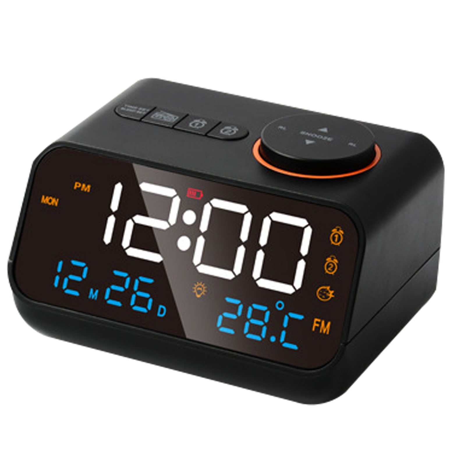 Alarm Clock Radio Multifunctional LED Music Timing Rechargeable FM ...