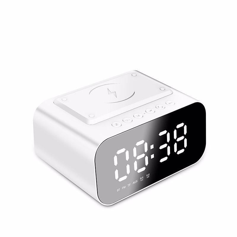 Alarm Clock Radio with Bluetooth Speaker, 15W Wireless Charging Station ...