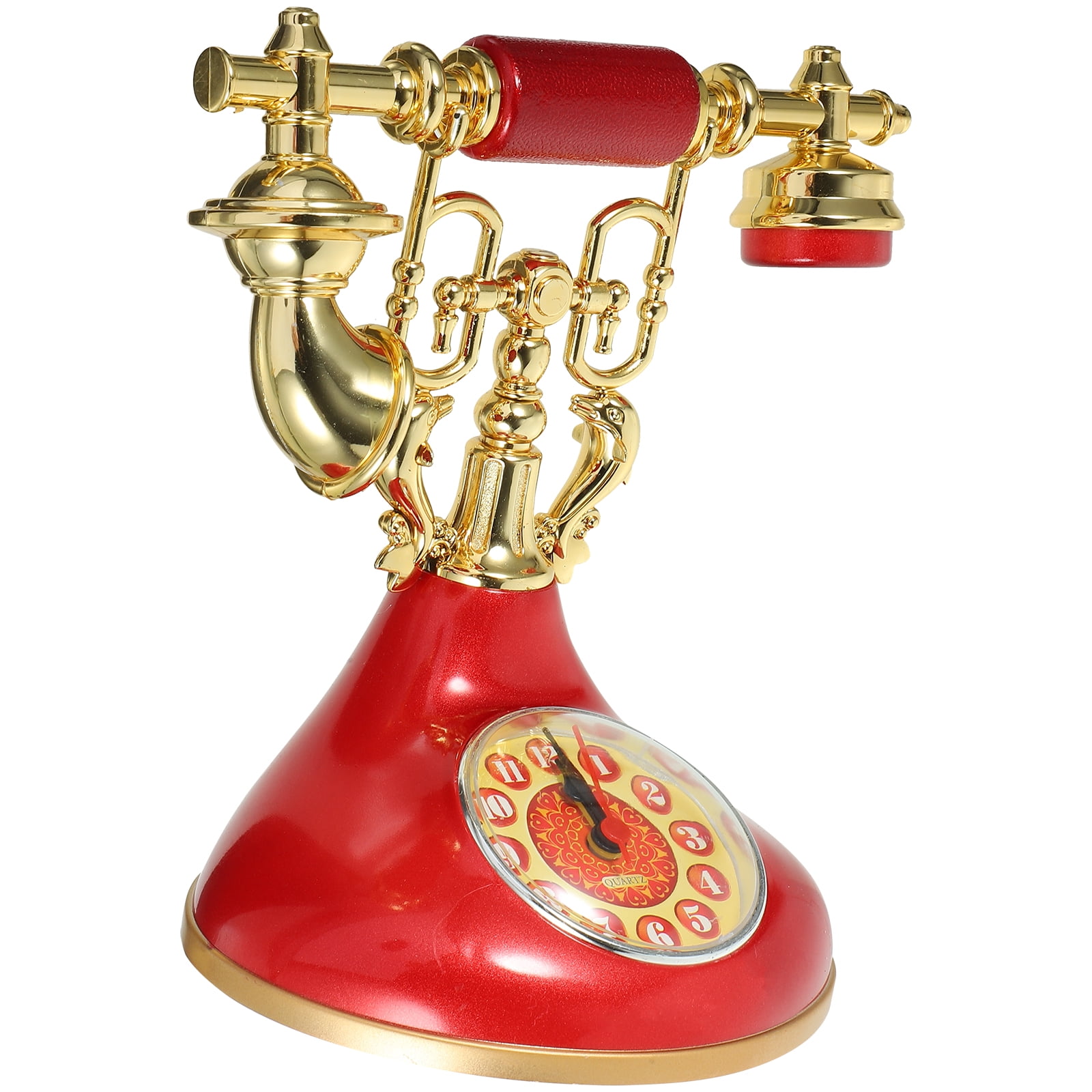 Alarm Clock Sharp Digital Clocks Retro Vintage Rotary Phone Student Red ...