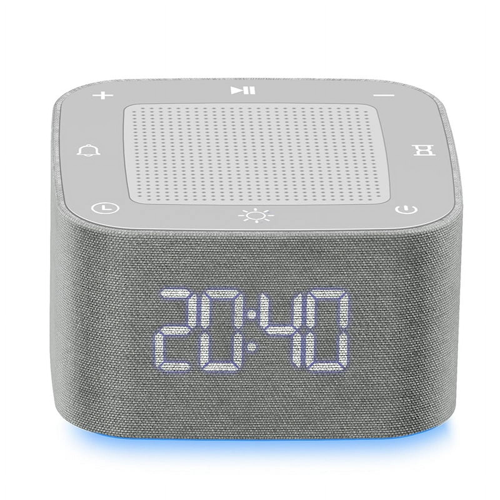 Alarm Clock Sleep Sound Machine 8-Color Night Light 32 Soothing Sounds ...