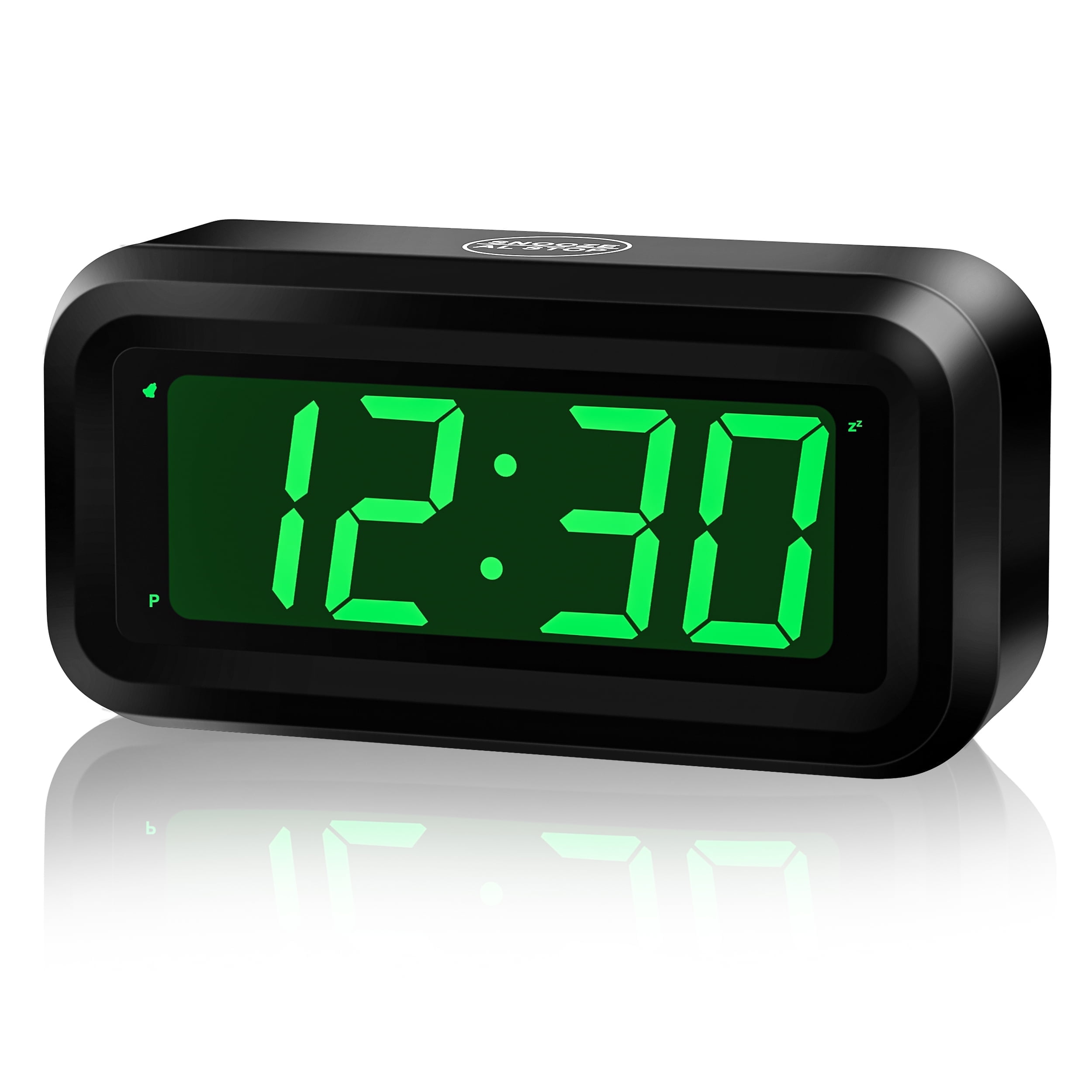 Alarm Clock, Small Digital Clock, 1.2inch Green LED Clock, Adjustable ...