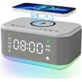 Alarm Clock Speaker Wireless Charger, Digital Alarm Clocks Bedrooms ...