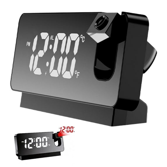 Alarm Clock, USB Charging Large Display Full-Featured Projection Alarm ...