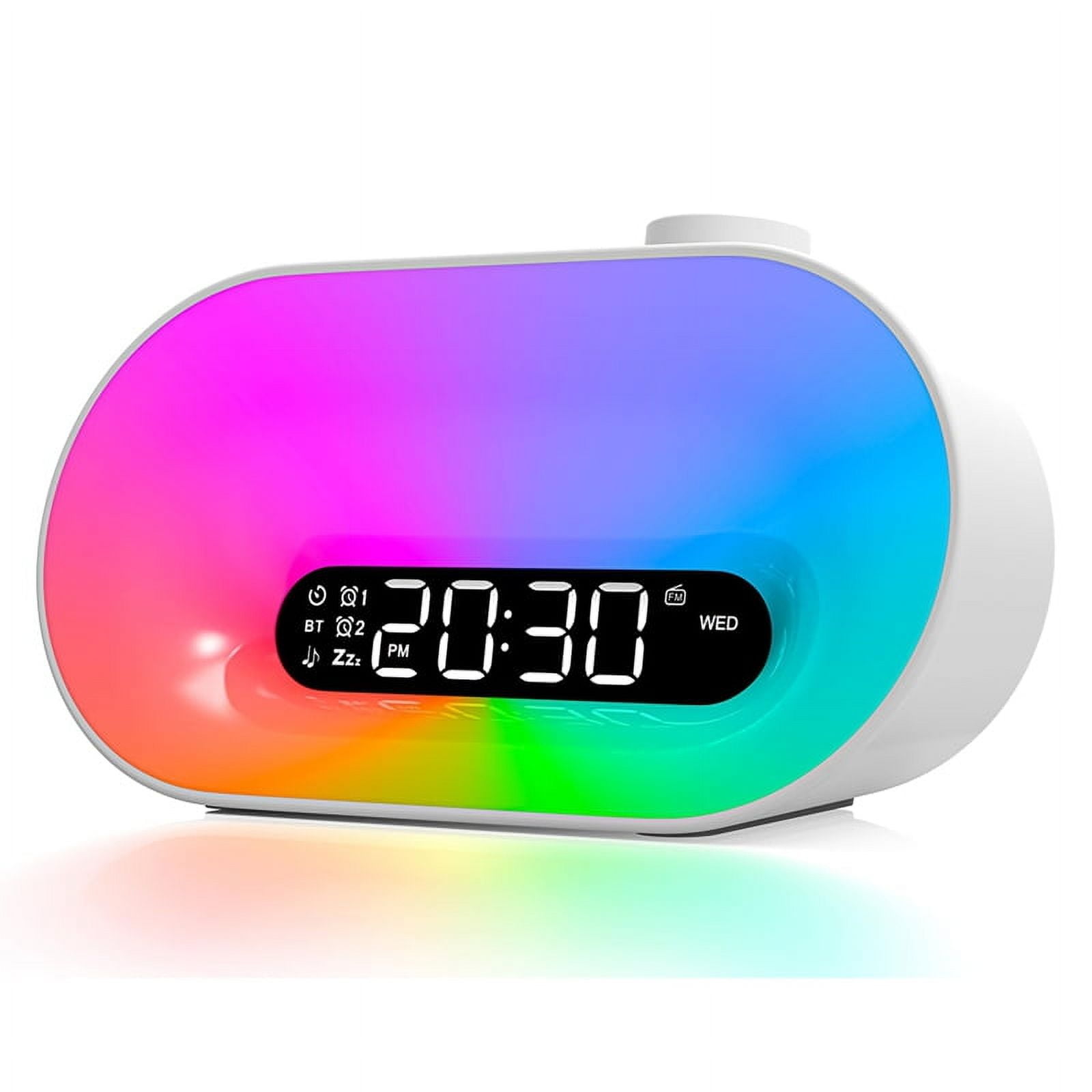 Alarm Clock Wake Up Light, Gradual Sunlight Lamp Clock, Sound Machine ...
