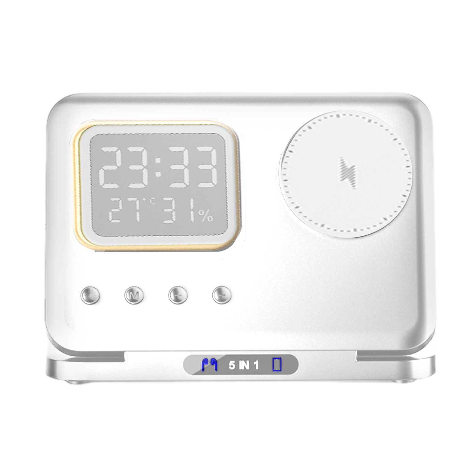Alarm Clock with Wireless Charging, Clock Charging Station Alarm Clock ...