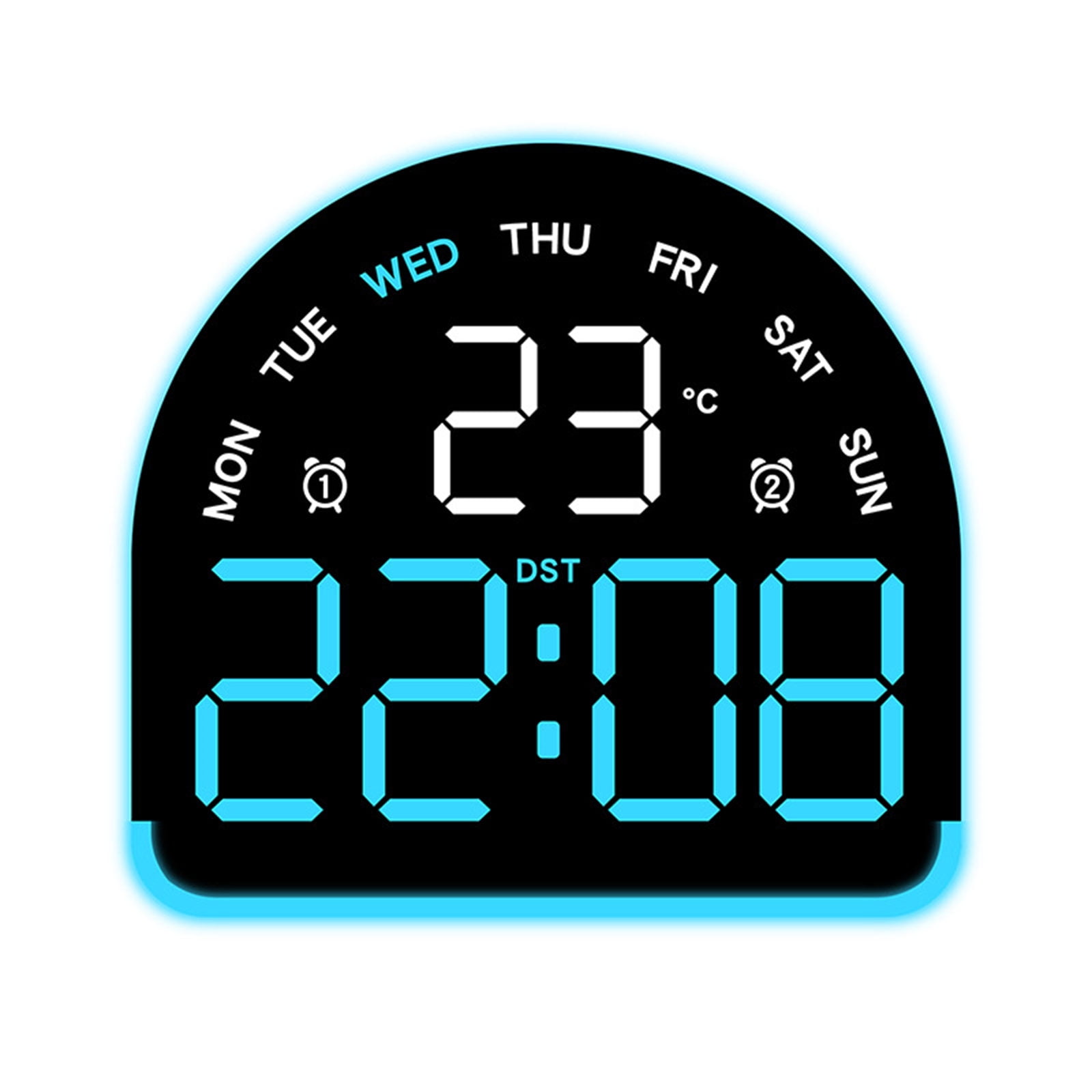 Alarm Clock for Bedroom LED Digital Clock Desk Alarms Clocks with Day ...