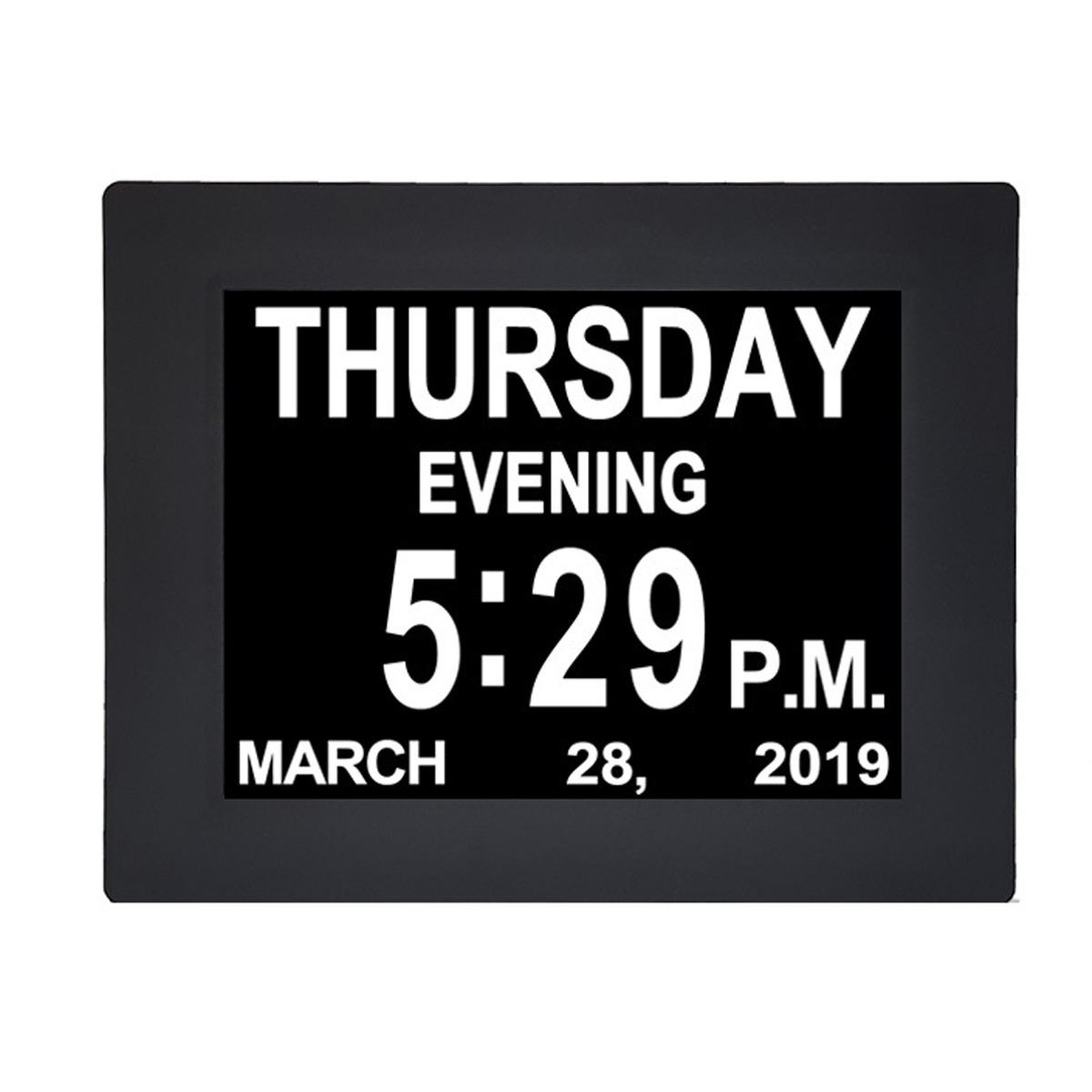 Alarm Clock with Day and Date for Elderly Digital Calendar Day Clock ...