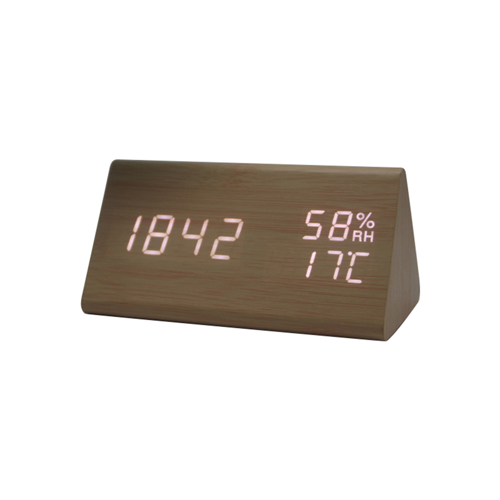 Alarm Clocks for Bedroom Digital Alarm Clock for Bedroom - Wooden Desk ...