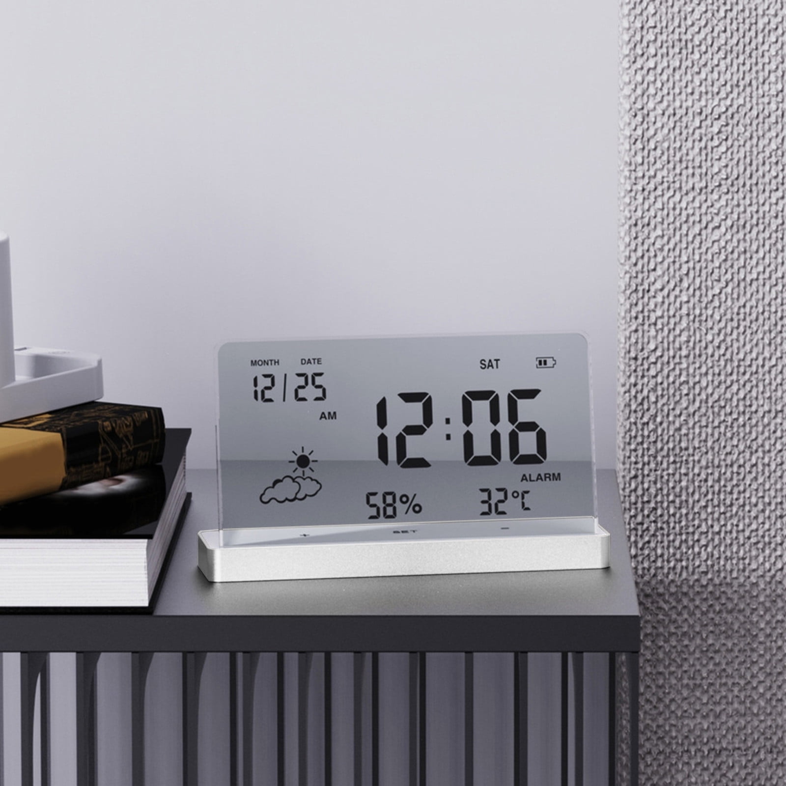 Alarm Clocks for Bedrooms, InsCrazy Multi-function Digital LCD Large ...