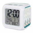 Alarm Clocks Turquoise Starfish Digital Clock 7 Color LED Night Light ...