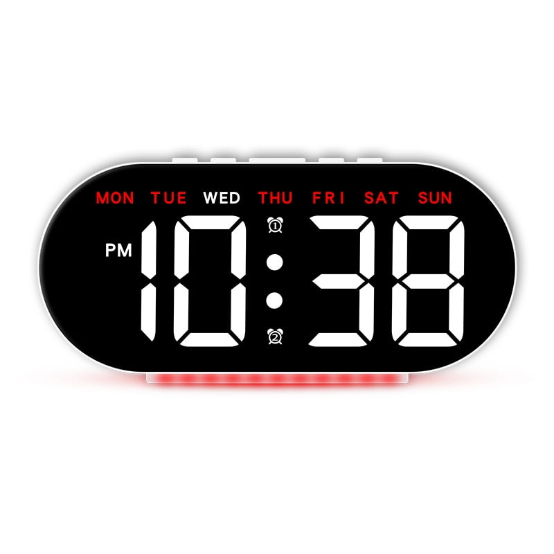 Alarm Clocks for Bedrooms LED large-character digital clock, date table ...