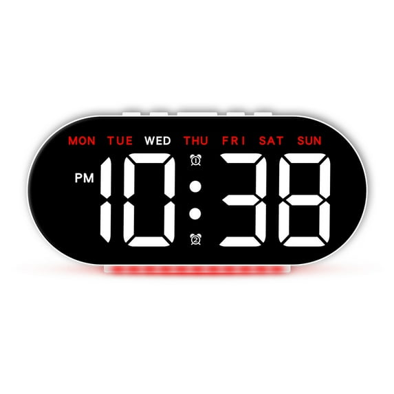 Alarm Clocks for Bedrooms LED large-character digital clock, date table ...