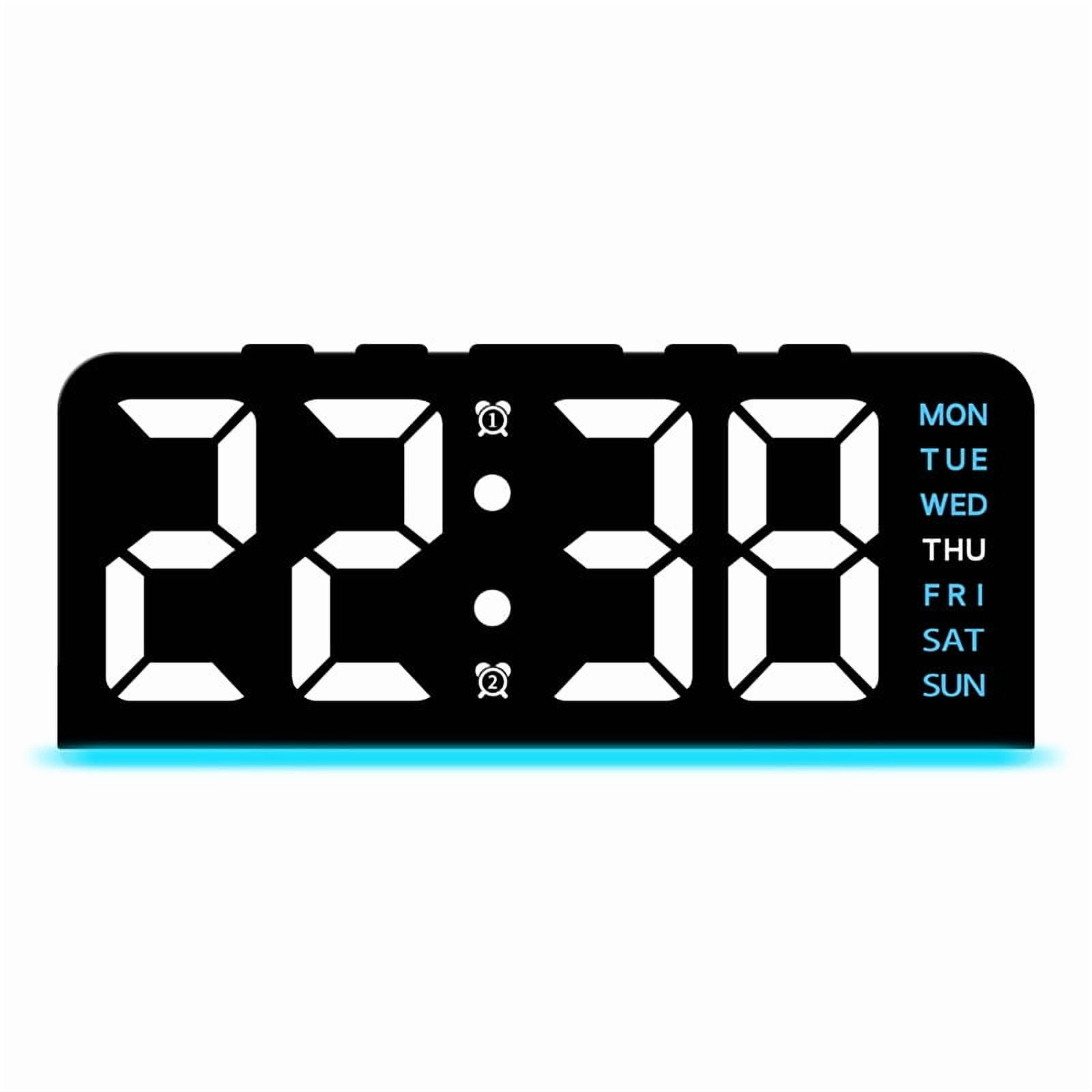 Alarm Clocks for Bedrooms LED large-character digital clock, date table ...