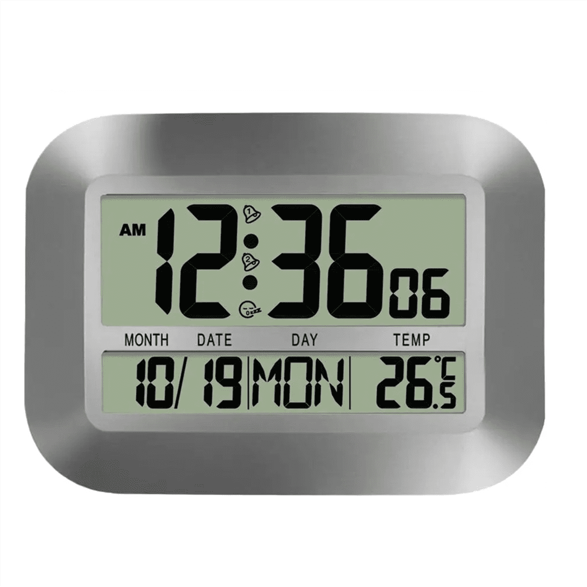 Alarm Clocks for Bedrooms Silent LED Clock Tabletop Multi-Functional ...
