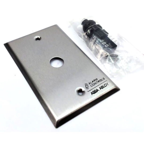 Alarm Control ASSA ABLOY Faceplate Single Gang Stainless Steel SPX-6487 ...