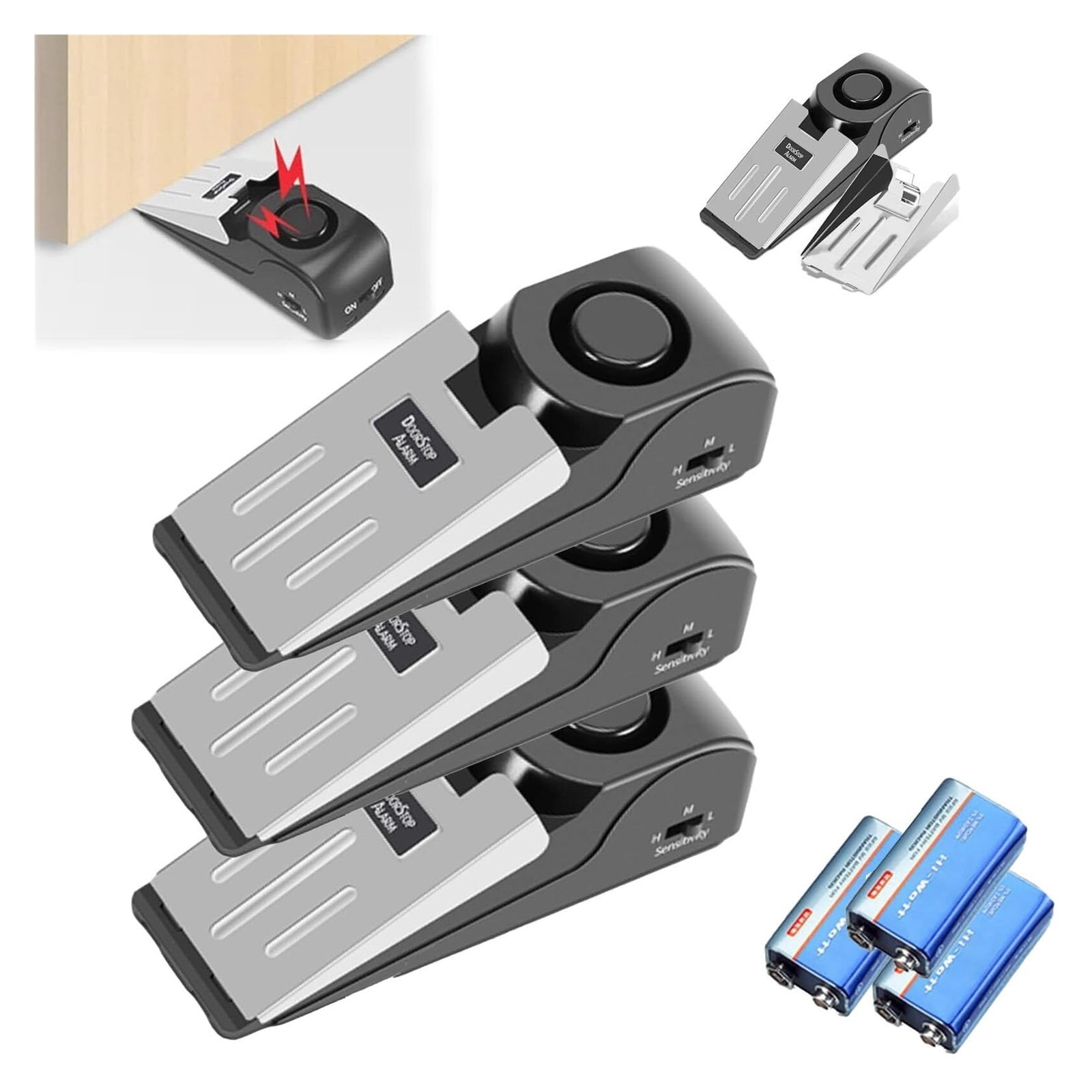Alarm Door Stopper,Door Stop Alarm,Door Stop Burglar Alarm,3 Levels ...