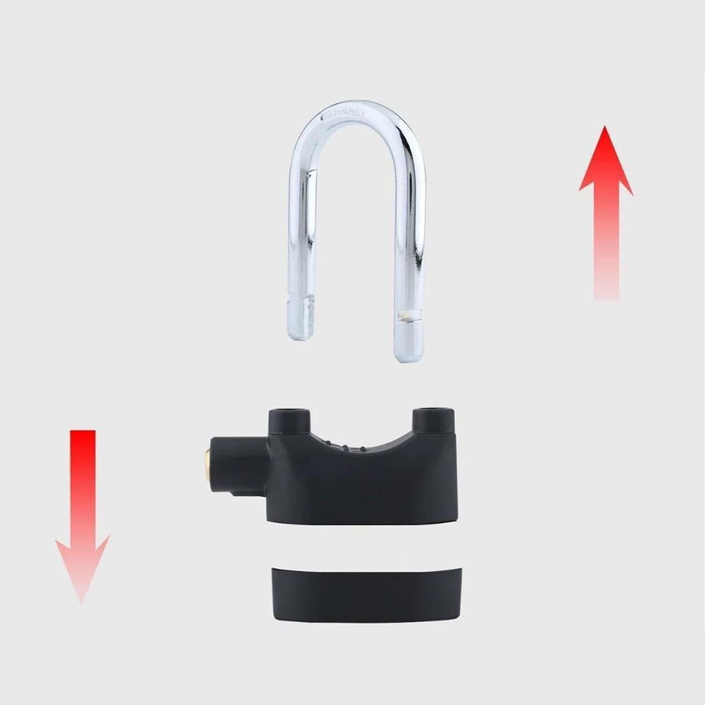 Alarm Padlock with 110dB Siren for Motorcycle Security Waterproof Lock ...