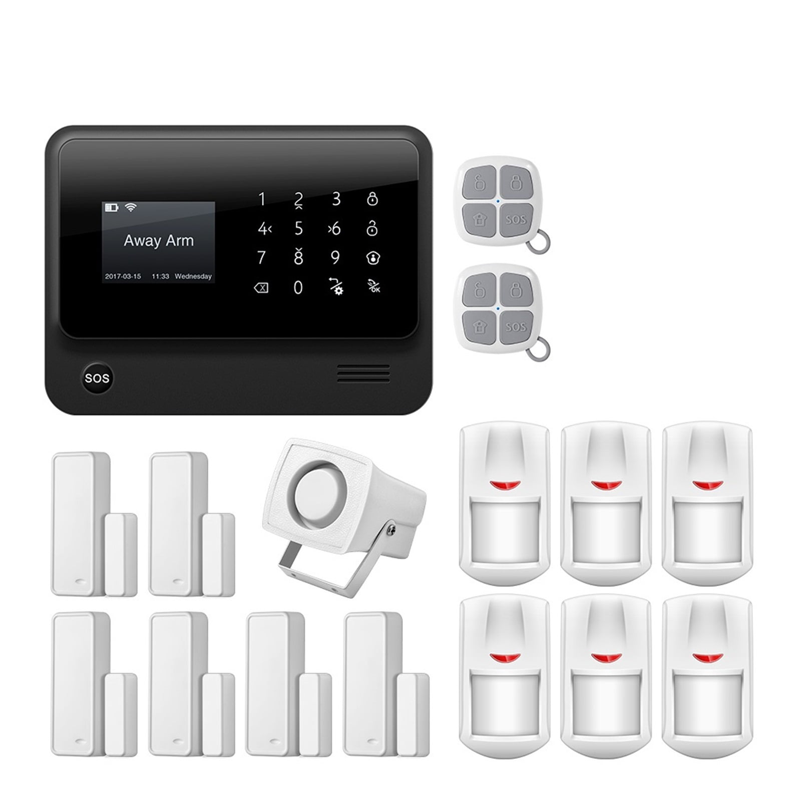 Alarm System 3G GSM Wireless Business Home Security Alarm System With ...