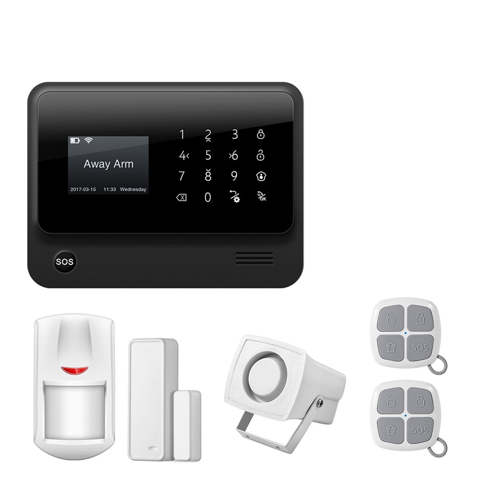 Alarm System 3G GSM Wireless Business Home Security Alarm System With ...