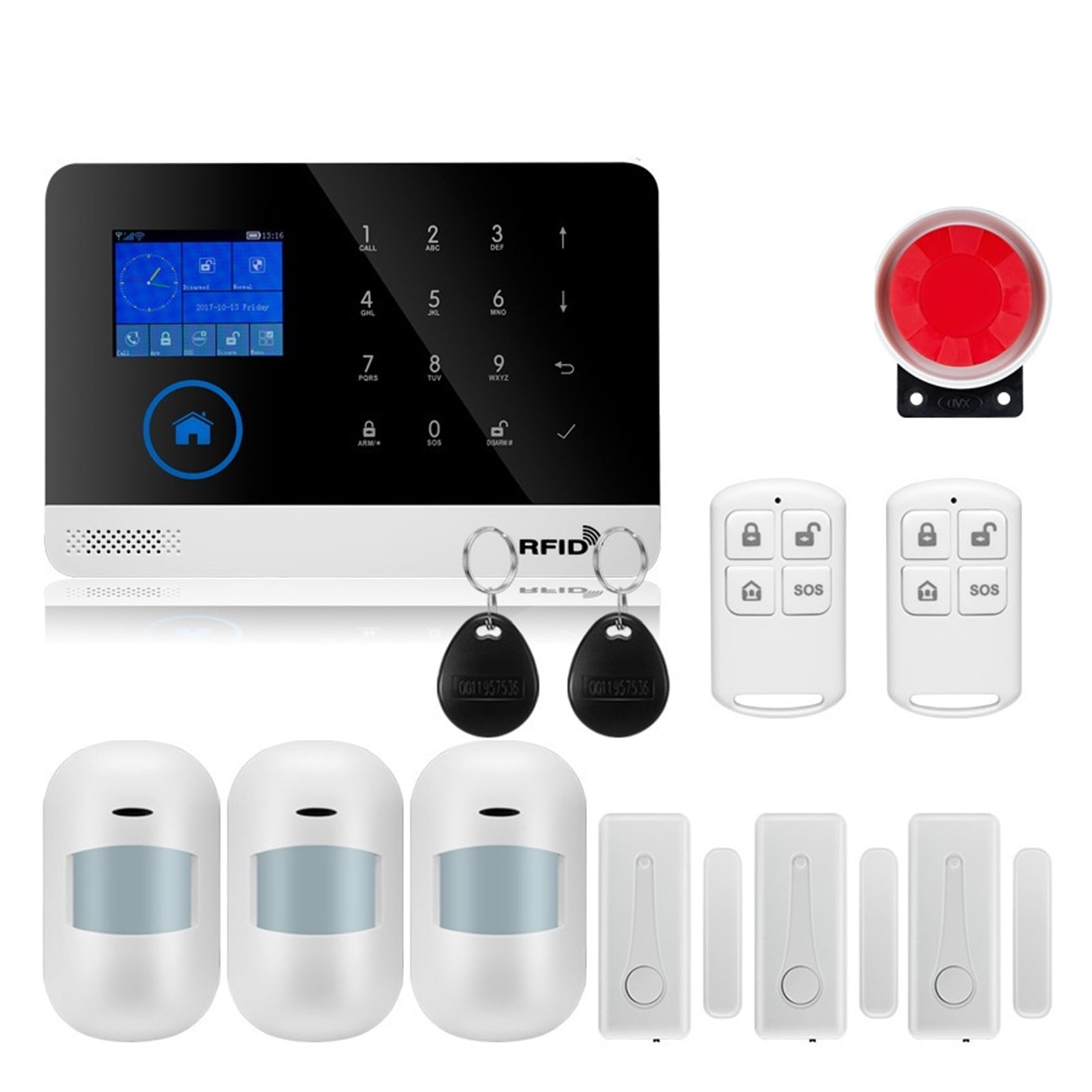 Alarm System For Home Burglar Security Tuya Smart House App Control 433MHz GSM Wireless With ...
