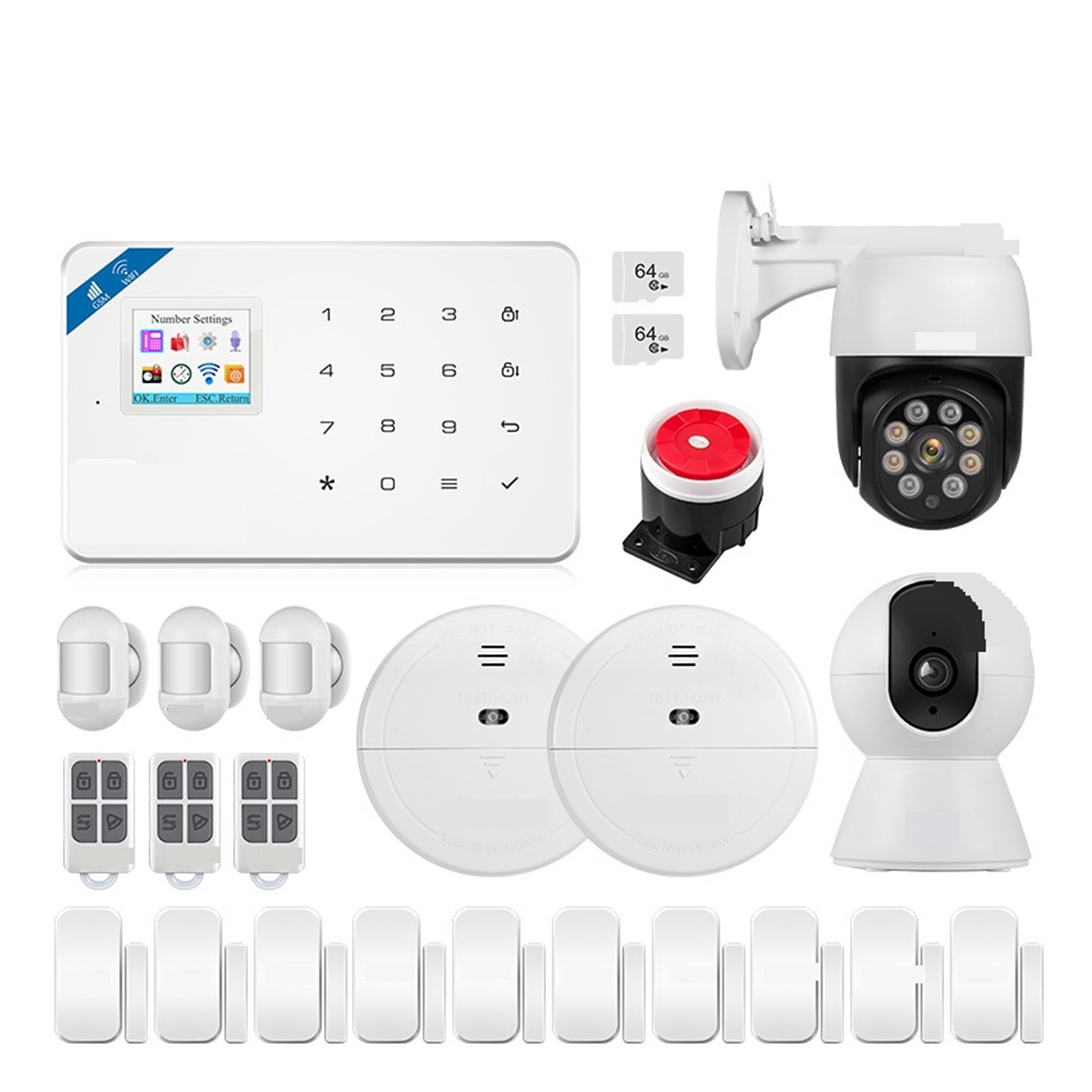 Alarm System For Smart Home Burglar Security 433MHz GSM Alarm Wireless ...