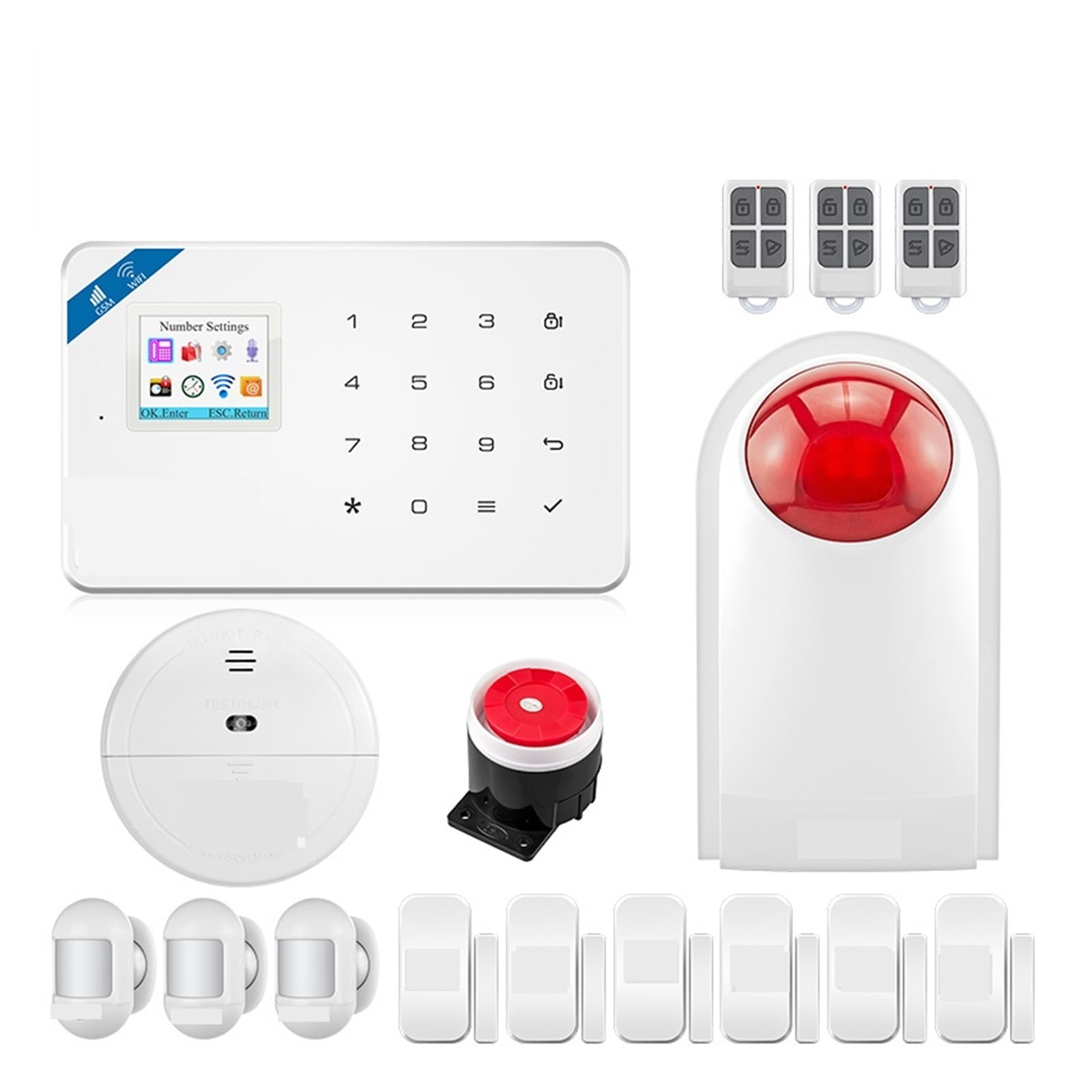 Alarm System GSM Alarm Home Kit Support Anti-pet Motion Sensor Detector ...