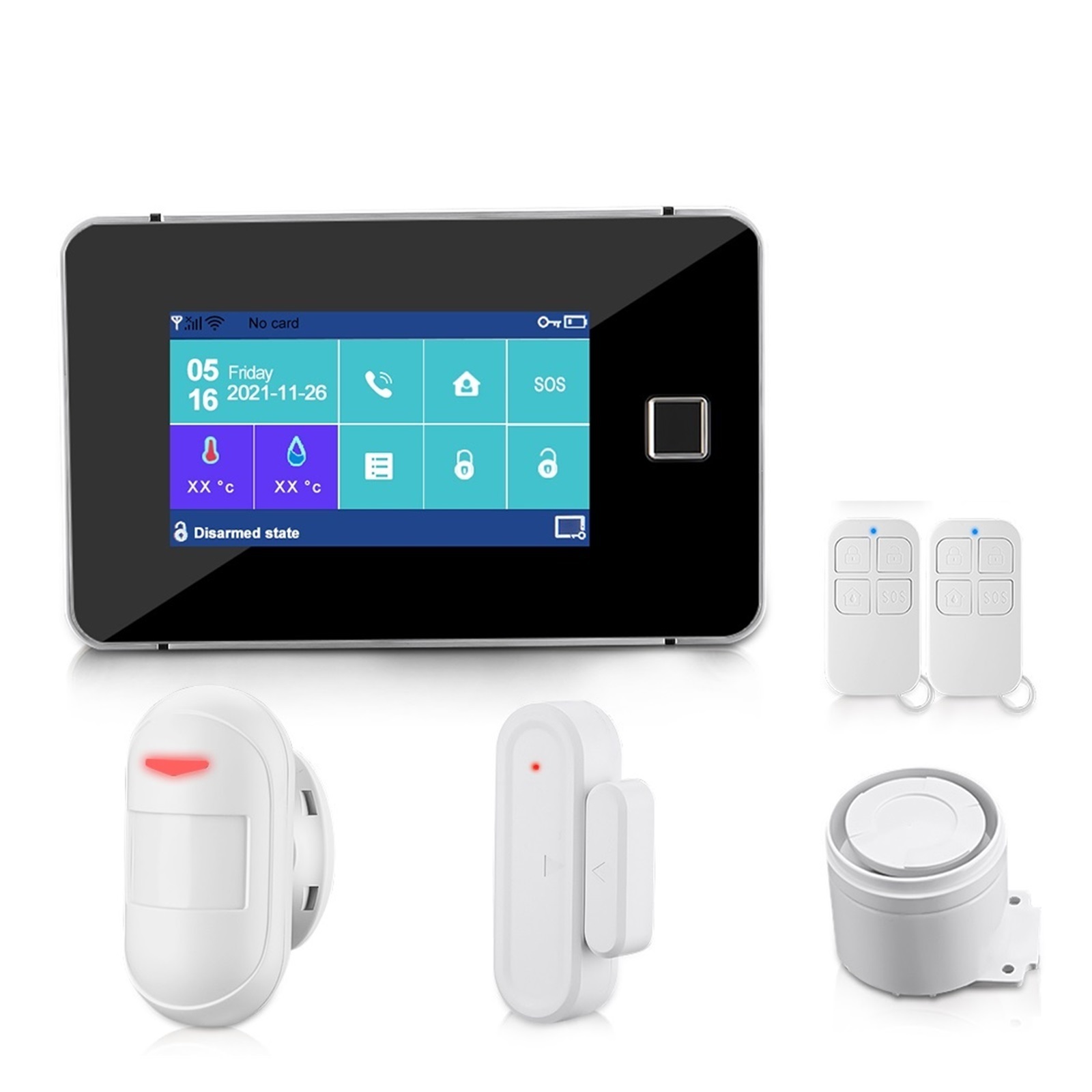 Alarm System GSM Smart Home Security Wireless Sensor Touch Screen ...