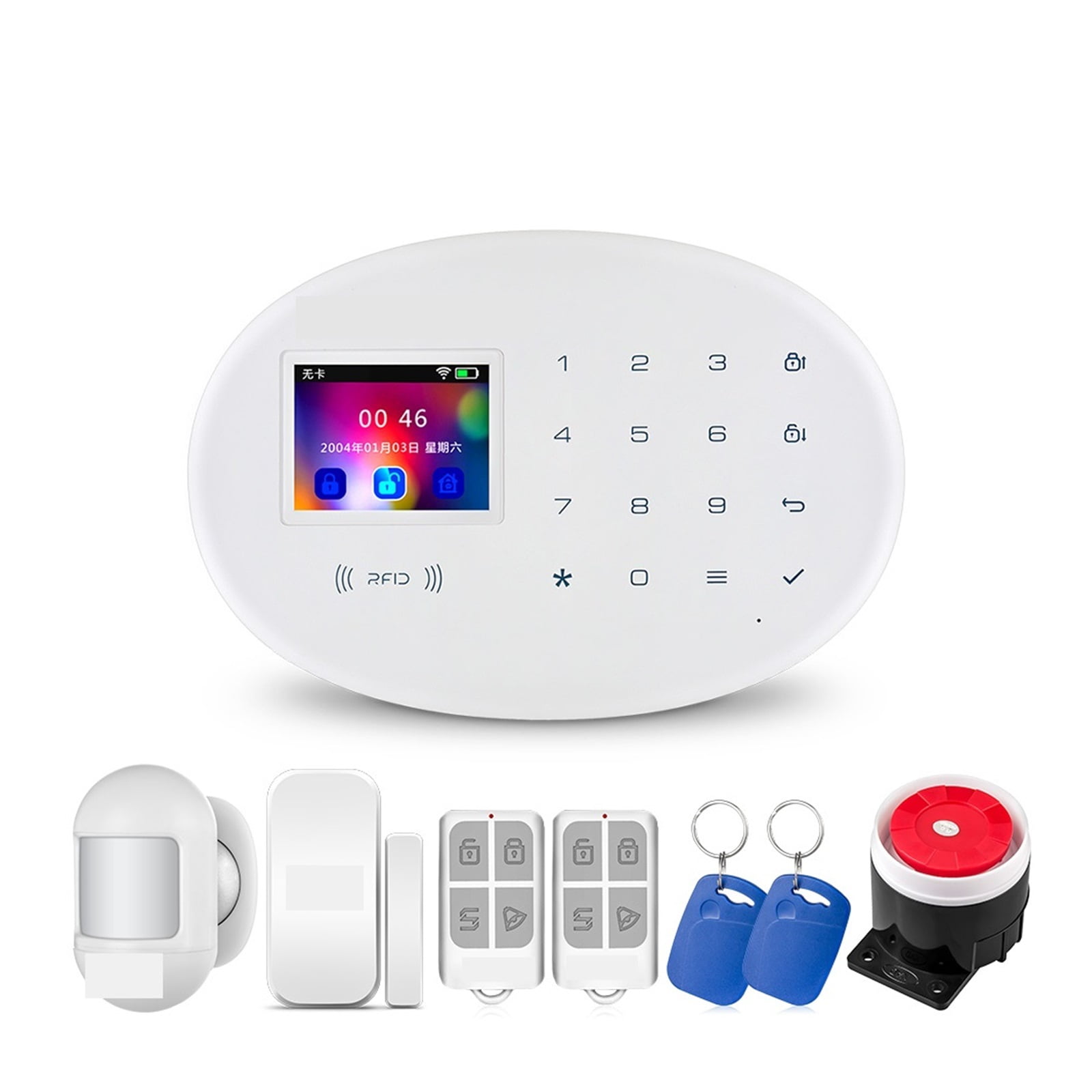 Alarm System Kit 4G GSM Tuya Smart Home Alarm Work With Security Camera ...