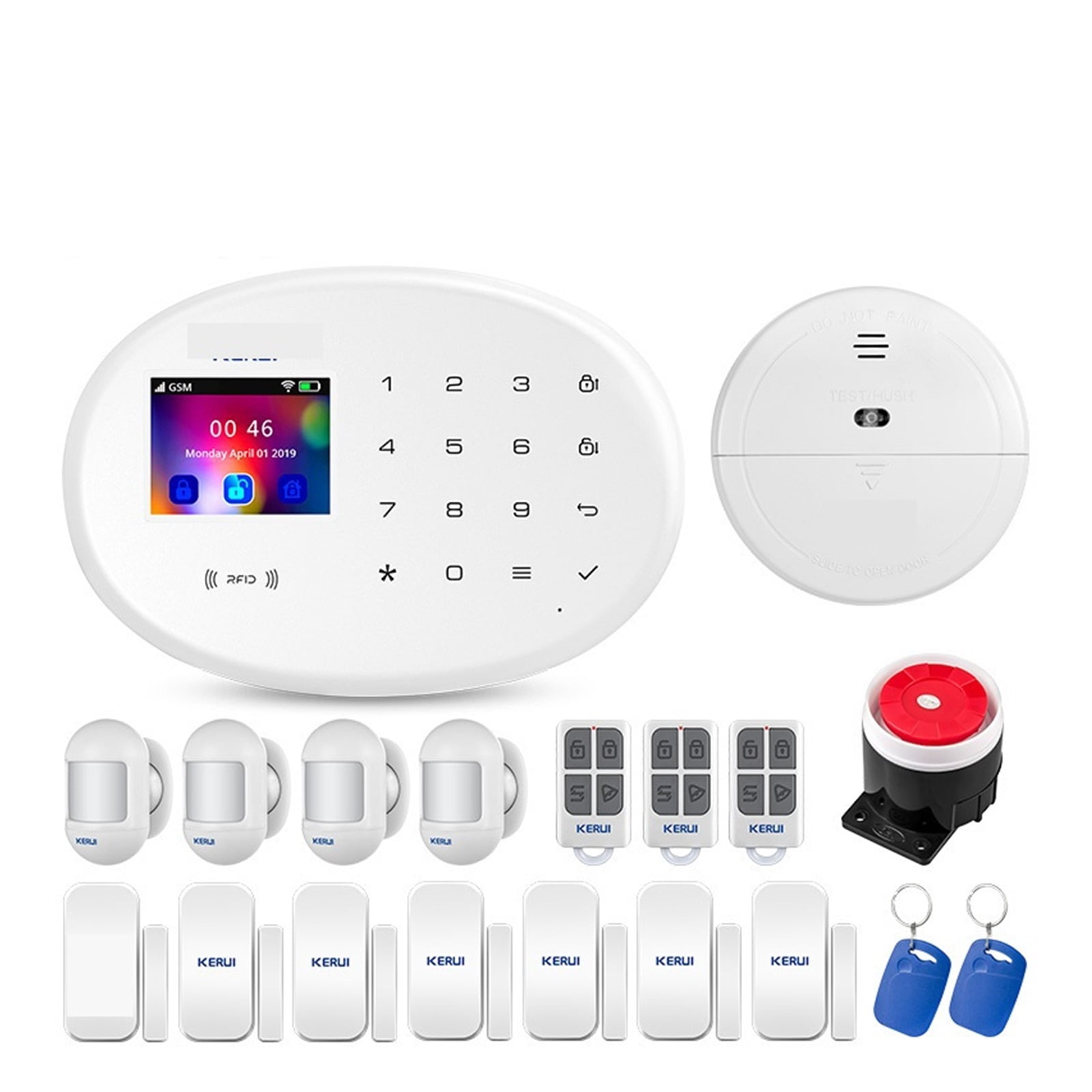 Alarm System Kit 4G GSM Tuya Smart Home Alarm Work With Security Camera ...