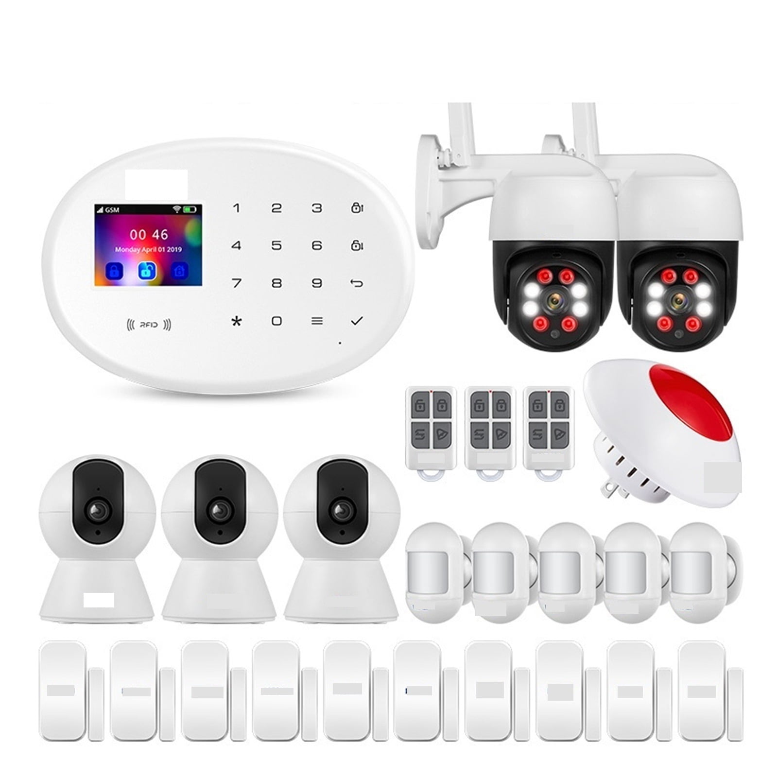 Alarm System Kit 4G GSM WIFI Tuya Smart Home Alarm Work Assistant ...