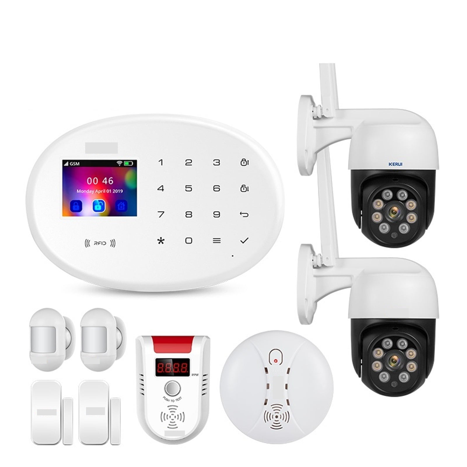 Alarm System Kit 4G GSM WIFI Tuya Smart Home Alarm Work Assistant ...