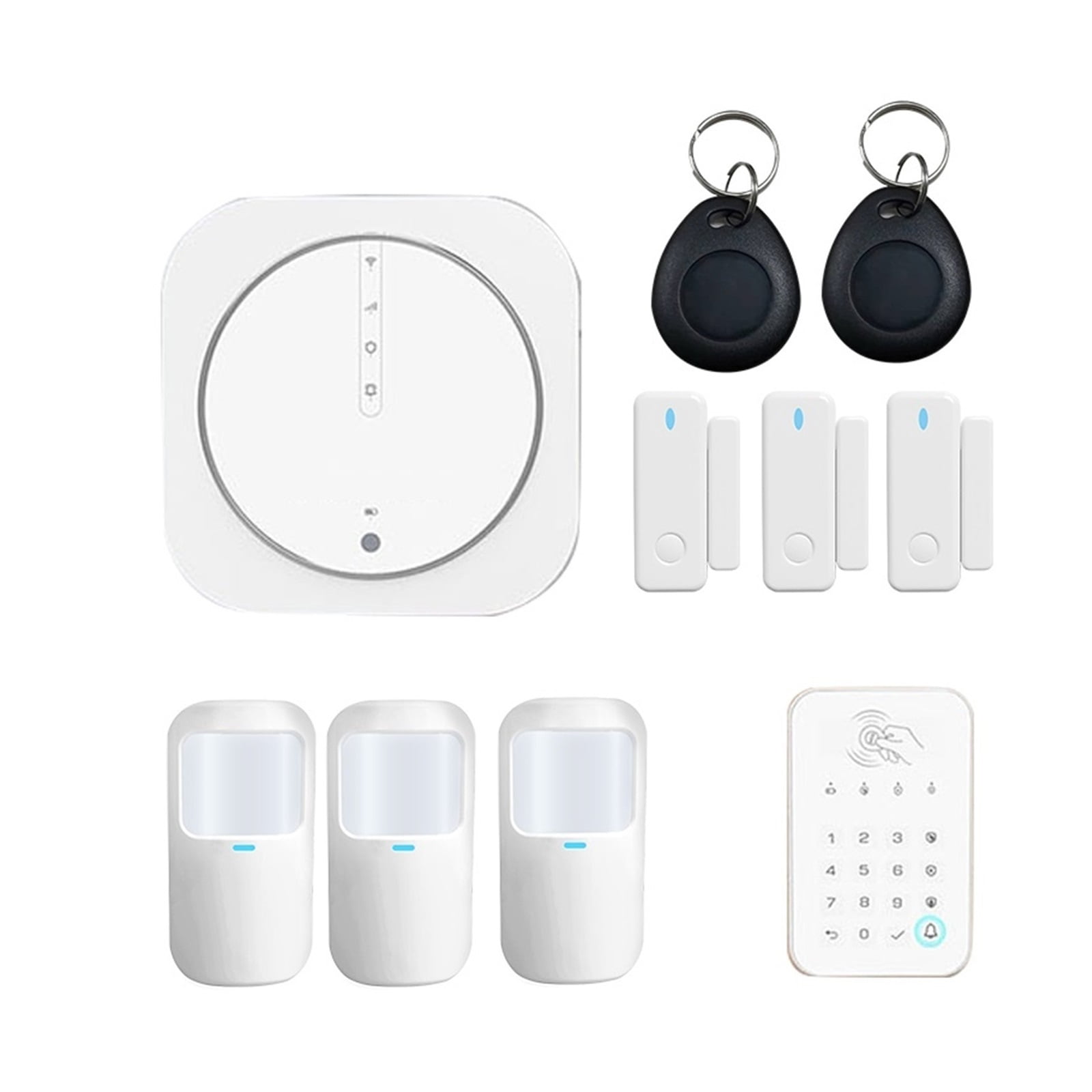 Alarm System Kit Home Security Protection Support Tags Wireless Siren ...