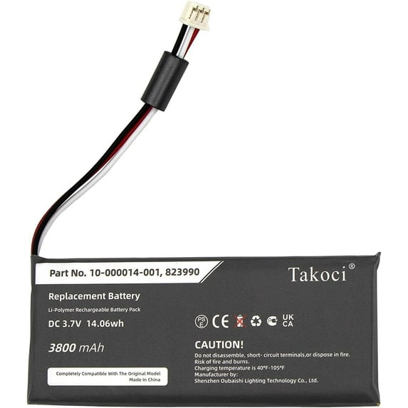 Alarm System Replacement Battery for ADT Panel SmartThings ,2GIG GC3 ...