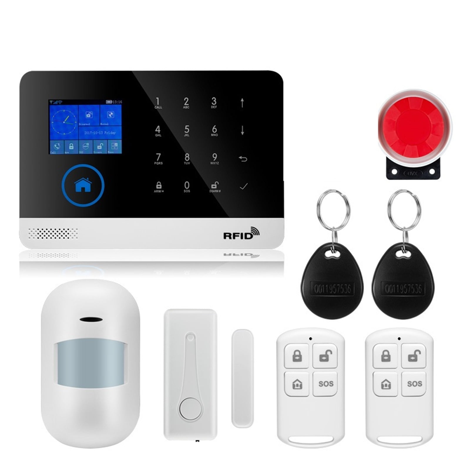Alarm System Touch Screen GSM GPRS Burglar Home Security With PIR ...