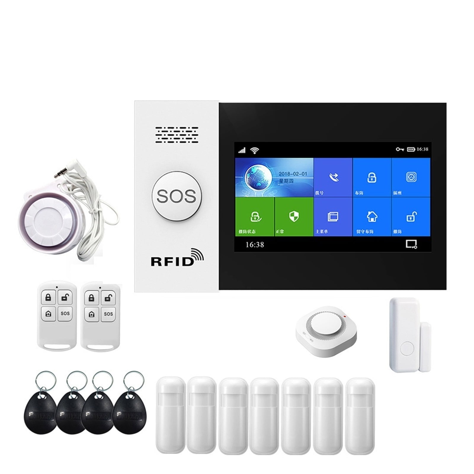 Alarm Systems Security Home Gsm With Motion Sensor Tuya Life Alarm Work ...