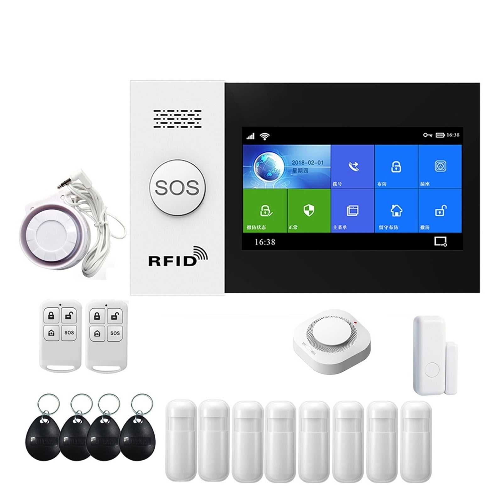 Alarm Systems Security Home Gsm With Motion Sensor Tuya Life Alarm Work ...