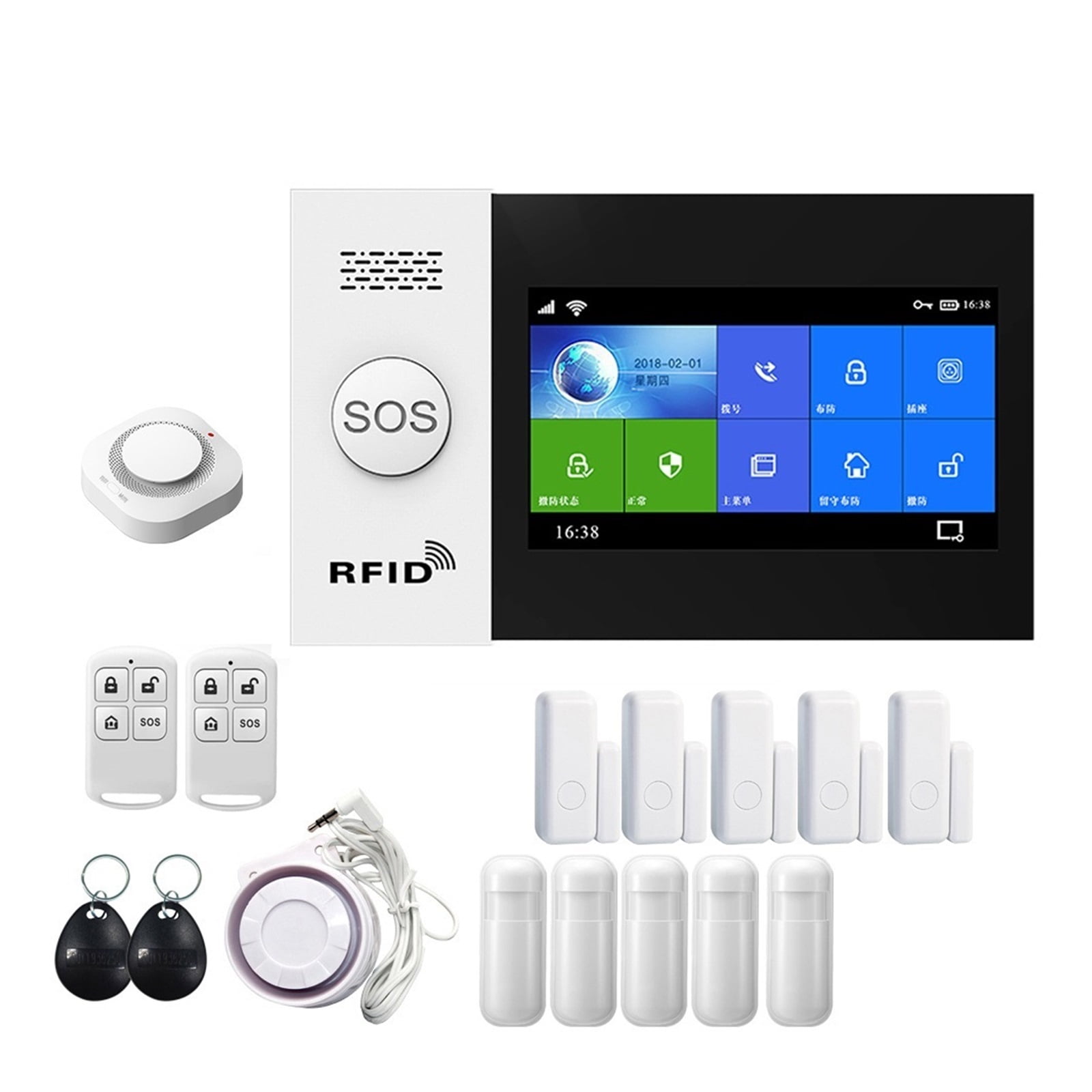 Alarm Systems Security Home Gsm With Motion Sensor Tuya Life Alarm Work ...