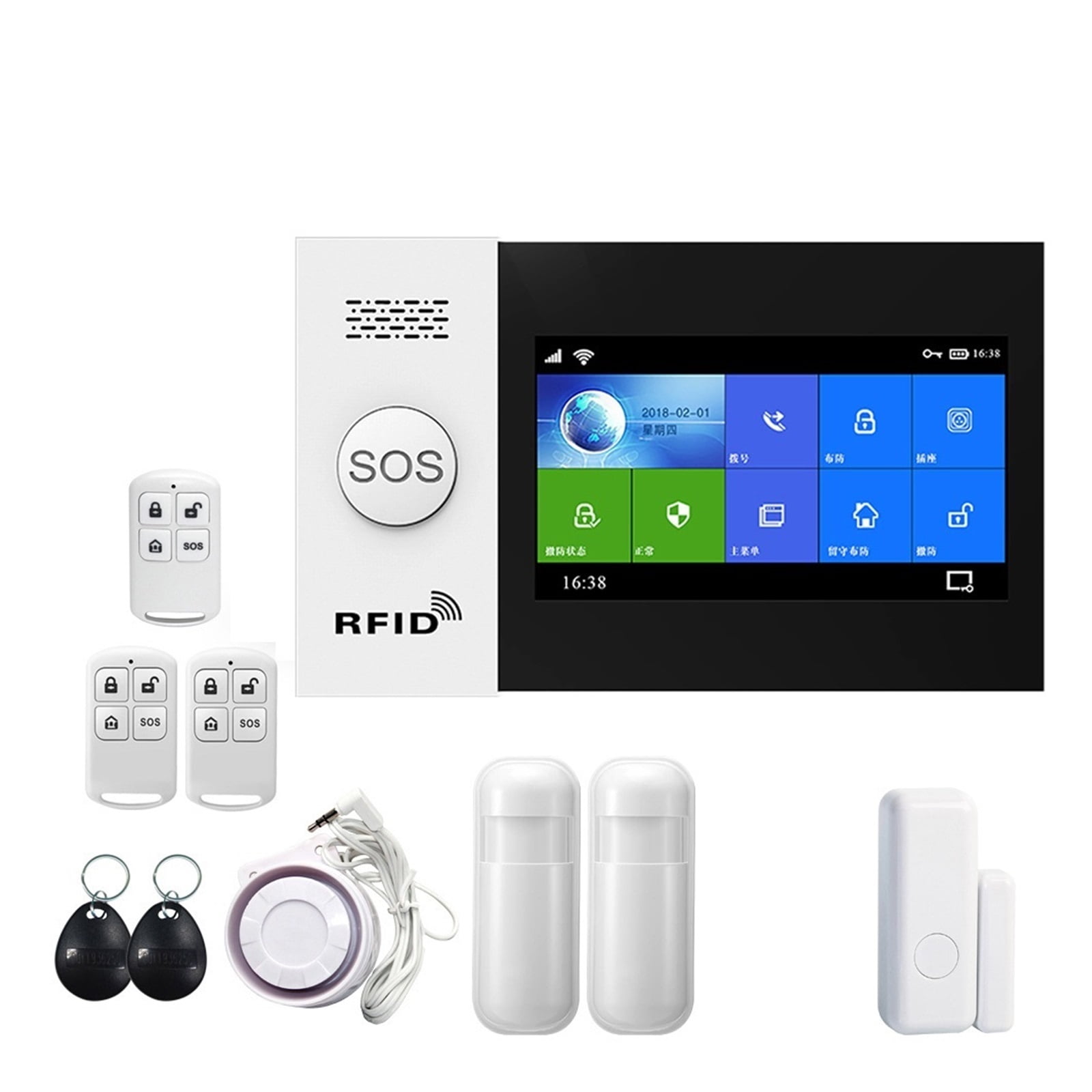 Alarm Systems Security Home Gsm With Motion Sensor Tuya Life Alarm Work ...