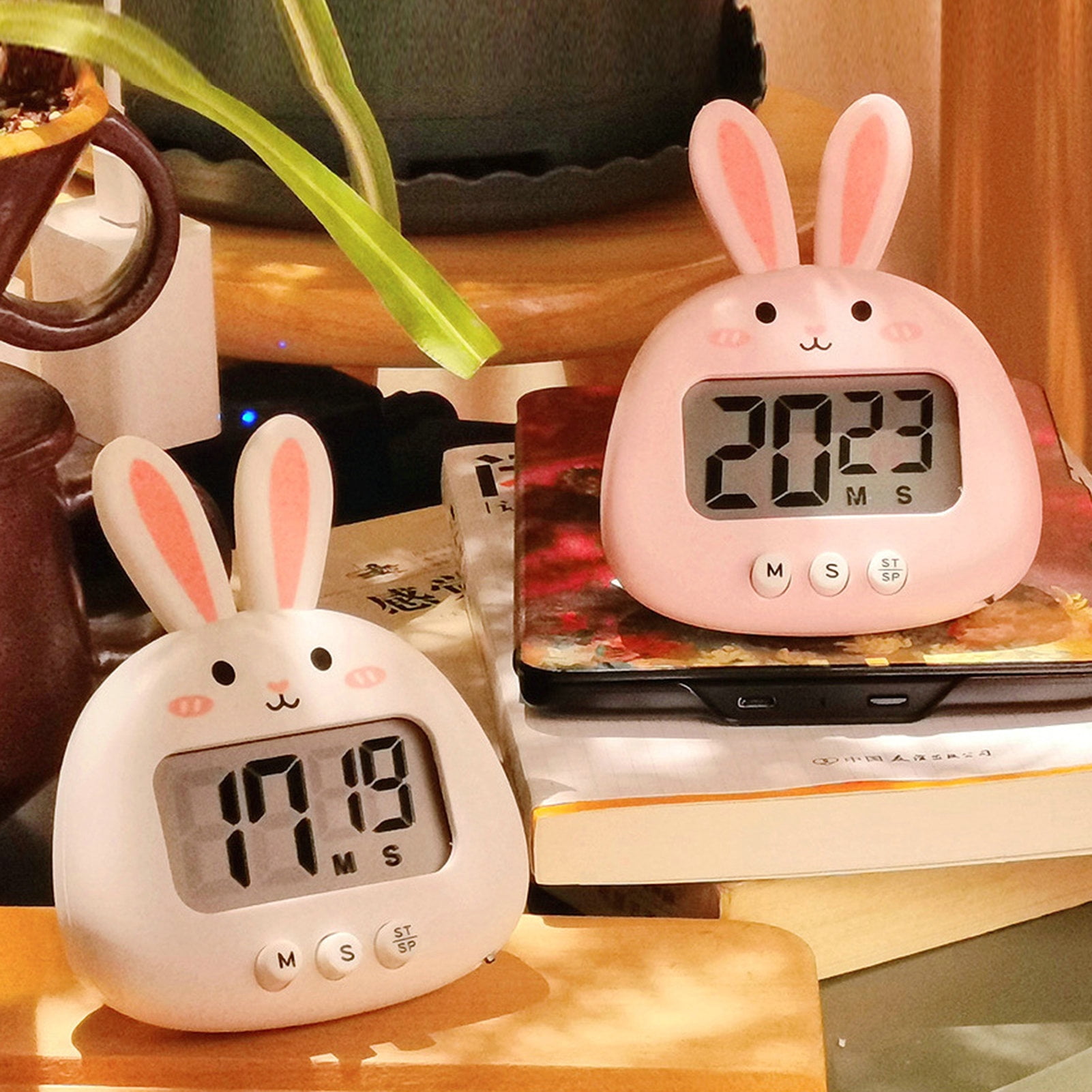 Alarm Timer Large Screen Precise Timing Cartoon Rabbit Kitchen Timer ...