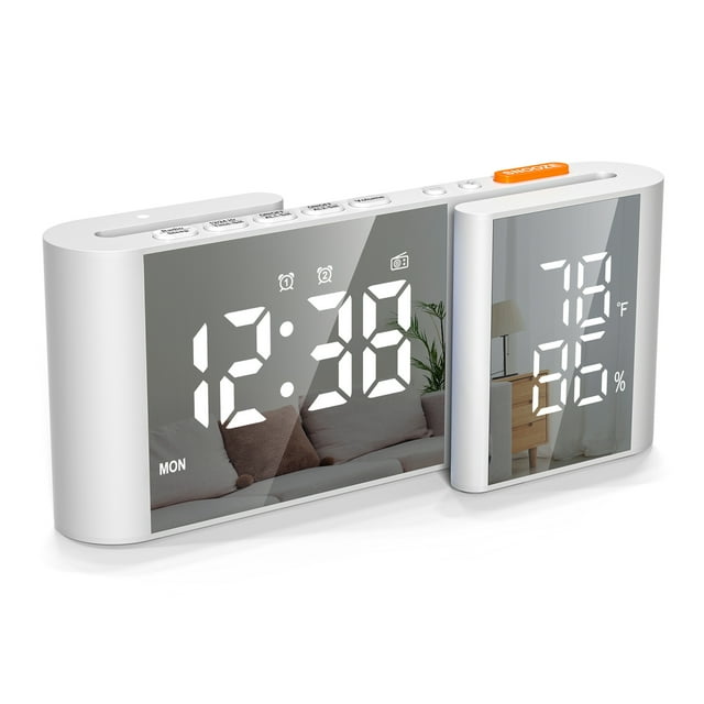 Alarm clock,70 Channel Alarm Clock Radio Modern Temperature Display ...