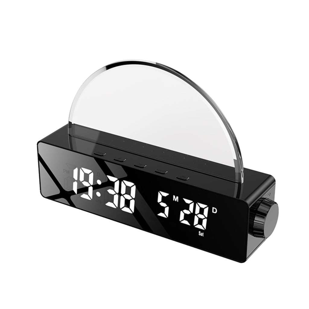 Alarms Loud LED Display Clock LED Clock for Bedroom Sunrise Clock ...