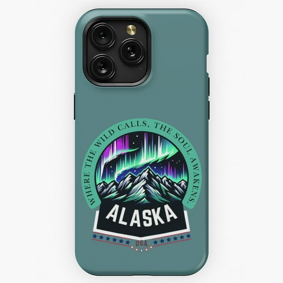 Alaska Adventure Travel Wilderness Pride iPhone Case 17 through 11 Pro ...