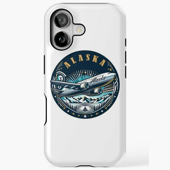 Alaska Airlines Aviation Emblem Design iPhone Case 17 16 15 14 13 12 11 ...