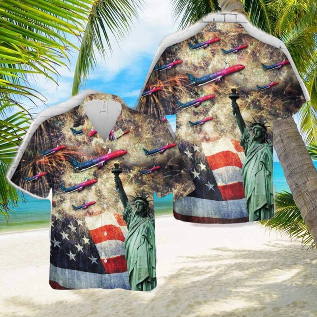Alaska Airlines More to Love Airbus A321 Neo 4th Of July Hawaiian Shirt ...