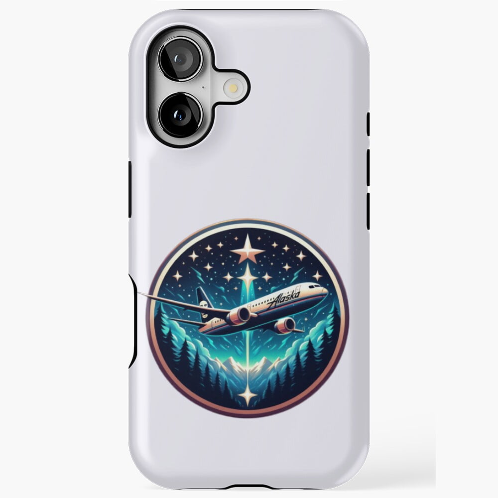 Alaska Airlines Northern Lights Emblem Design iPhone Case 17 through 11 ...