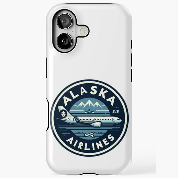 Alaska Airlines Northern Lights Emblem iPhone Case 17 16 15 14 13 12 11 ...
