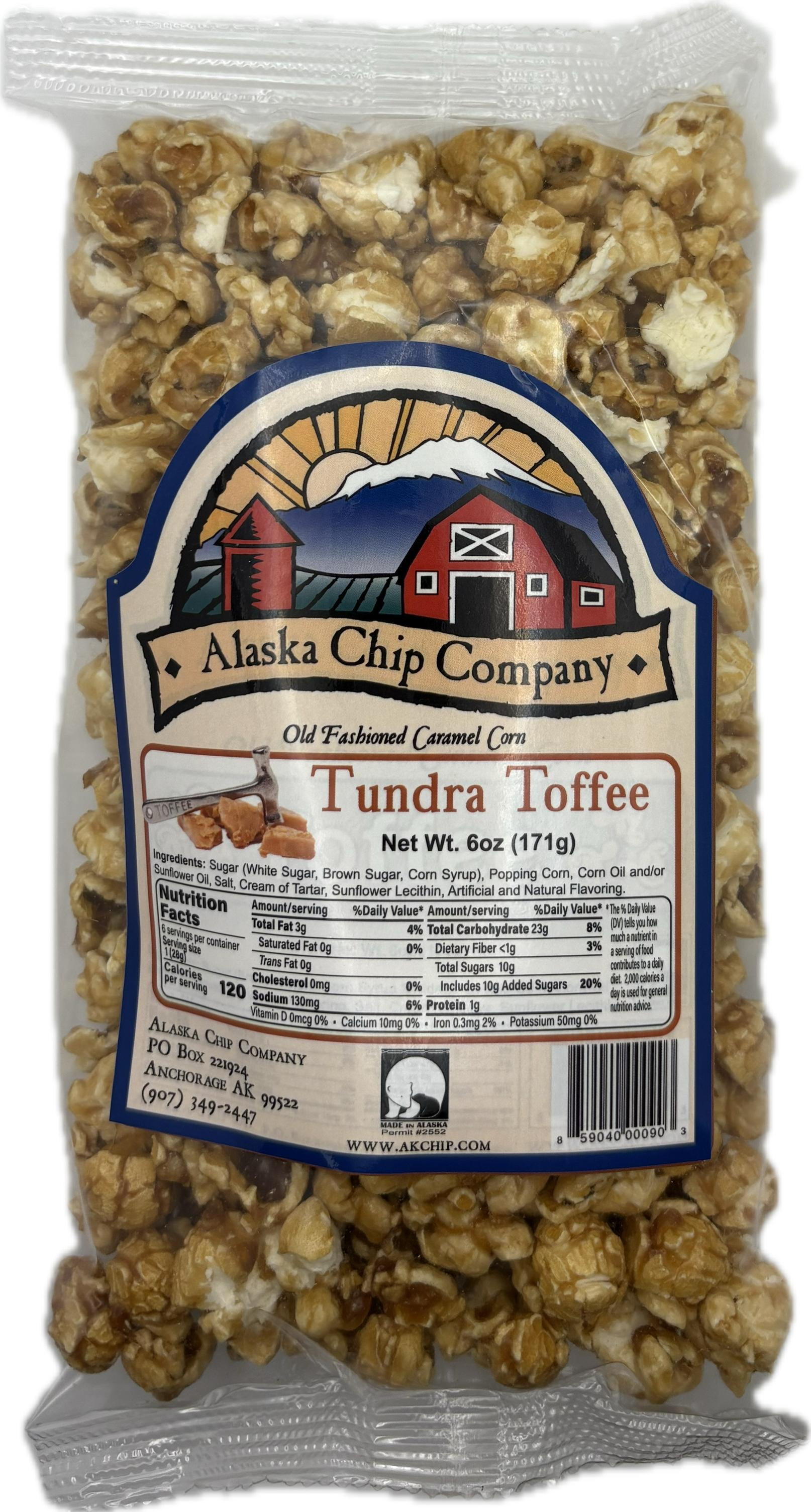 Alaska Chip Company Ak Popcorn Tundra Toffee 6oz - Walmart Business ...